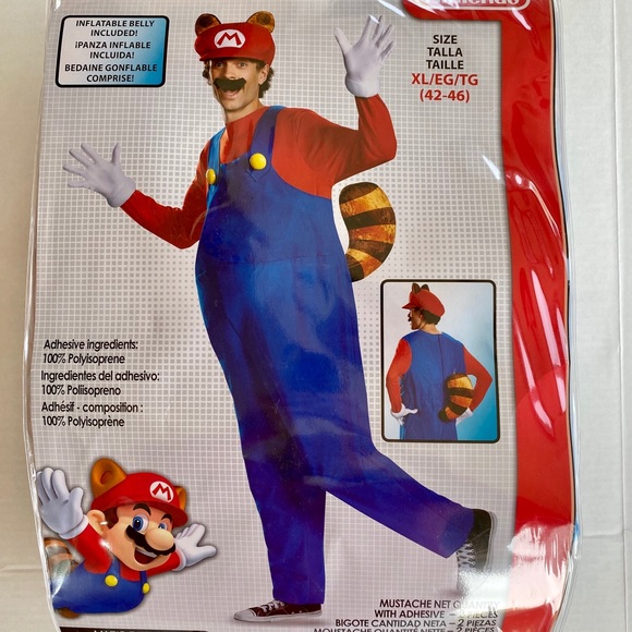 Disguise | Other | New Mens Super Mario Raccoon Costume Xl 4246 | Poshmark